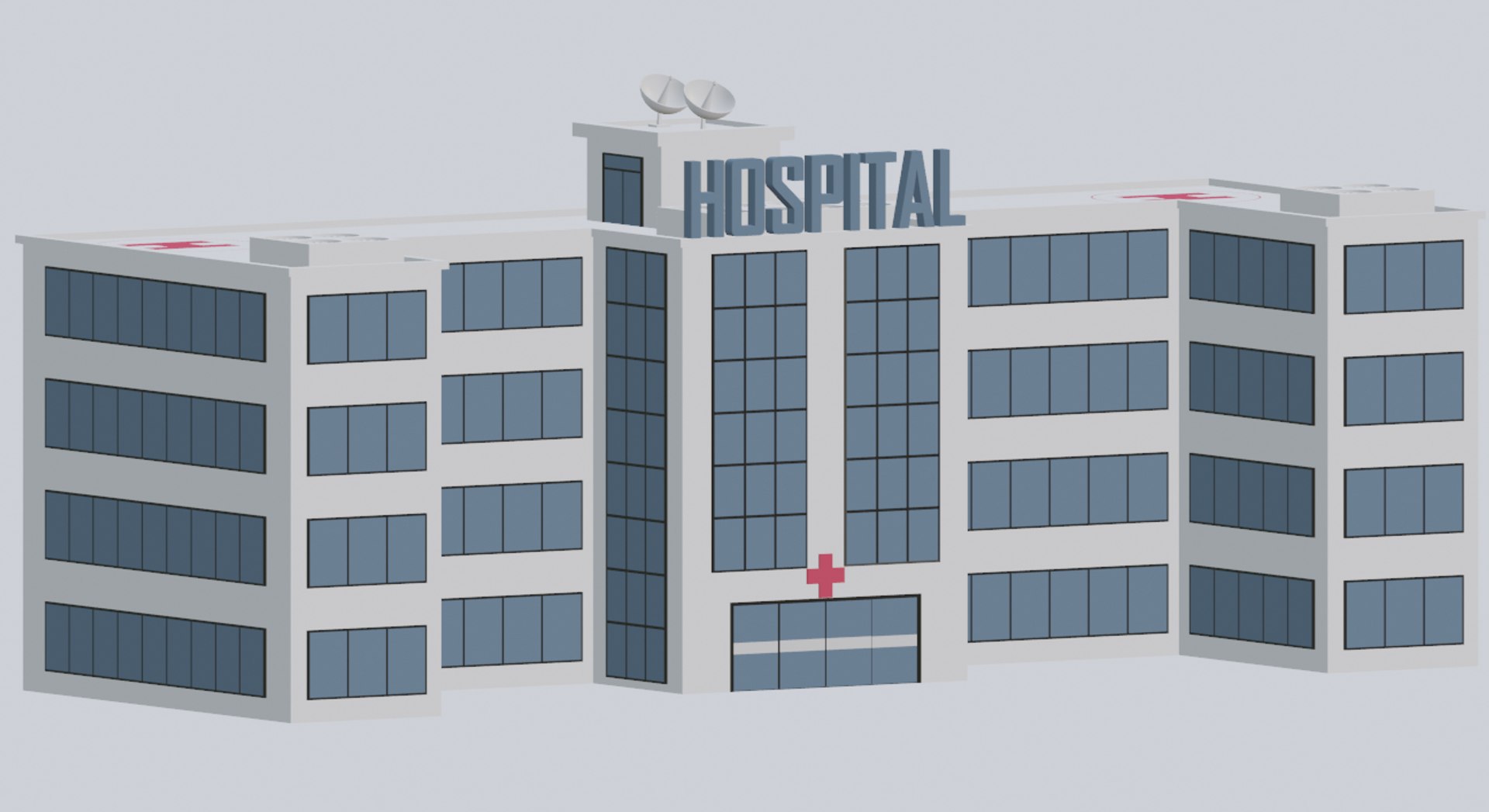 Building Hospital 3D Model - TurboSquid 1674786