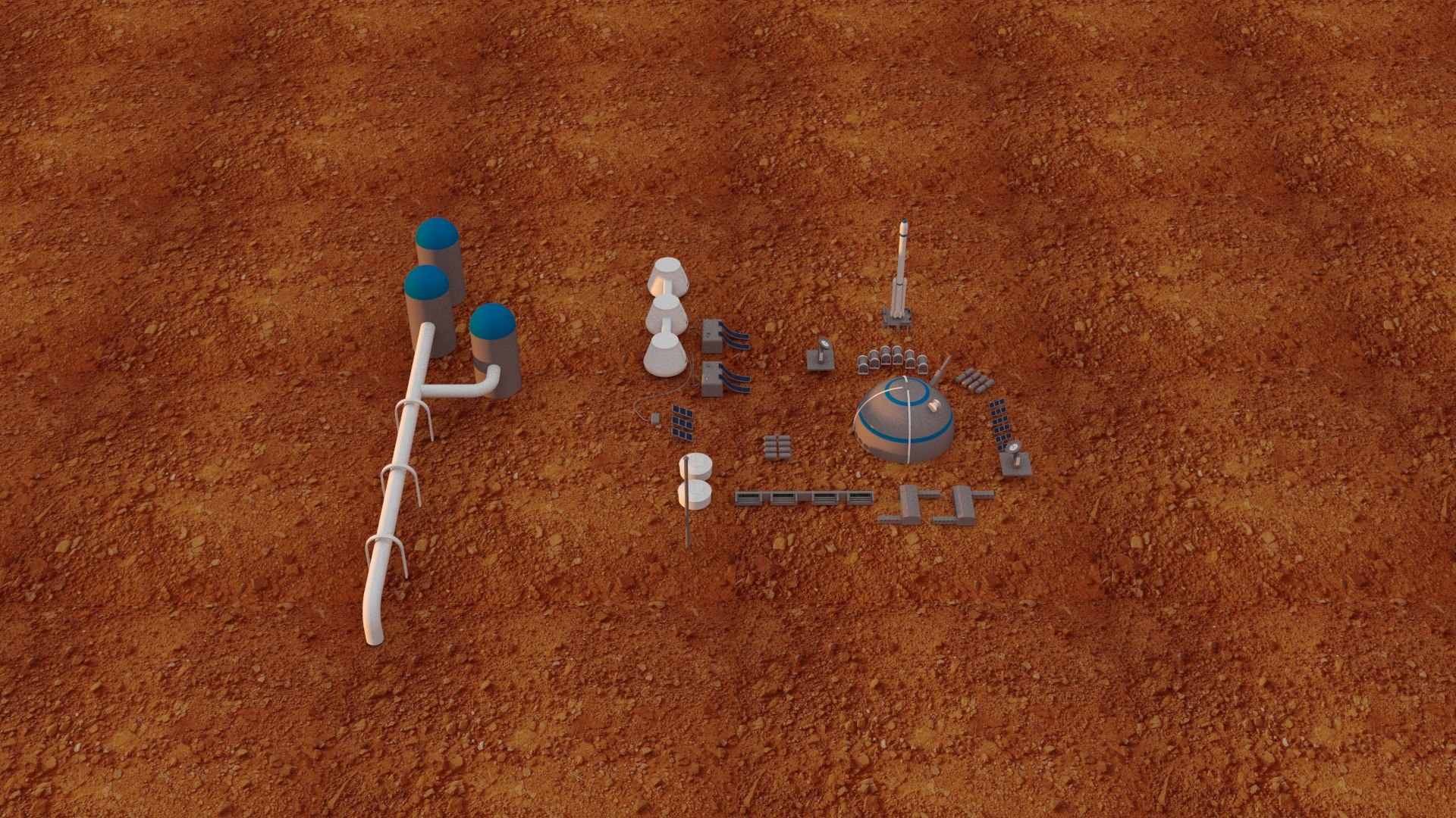 3D Mars Colony Model - TurboSquid 1255871