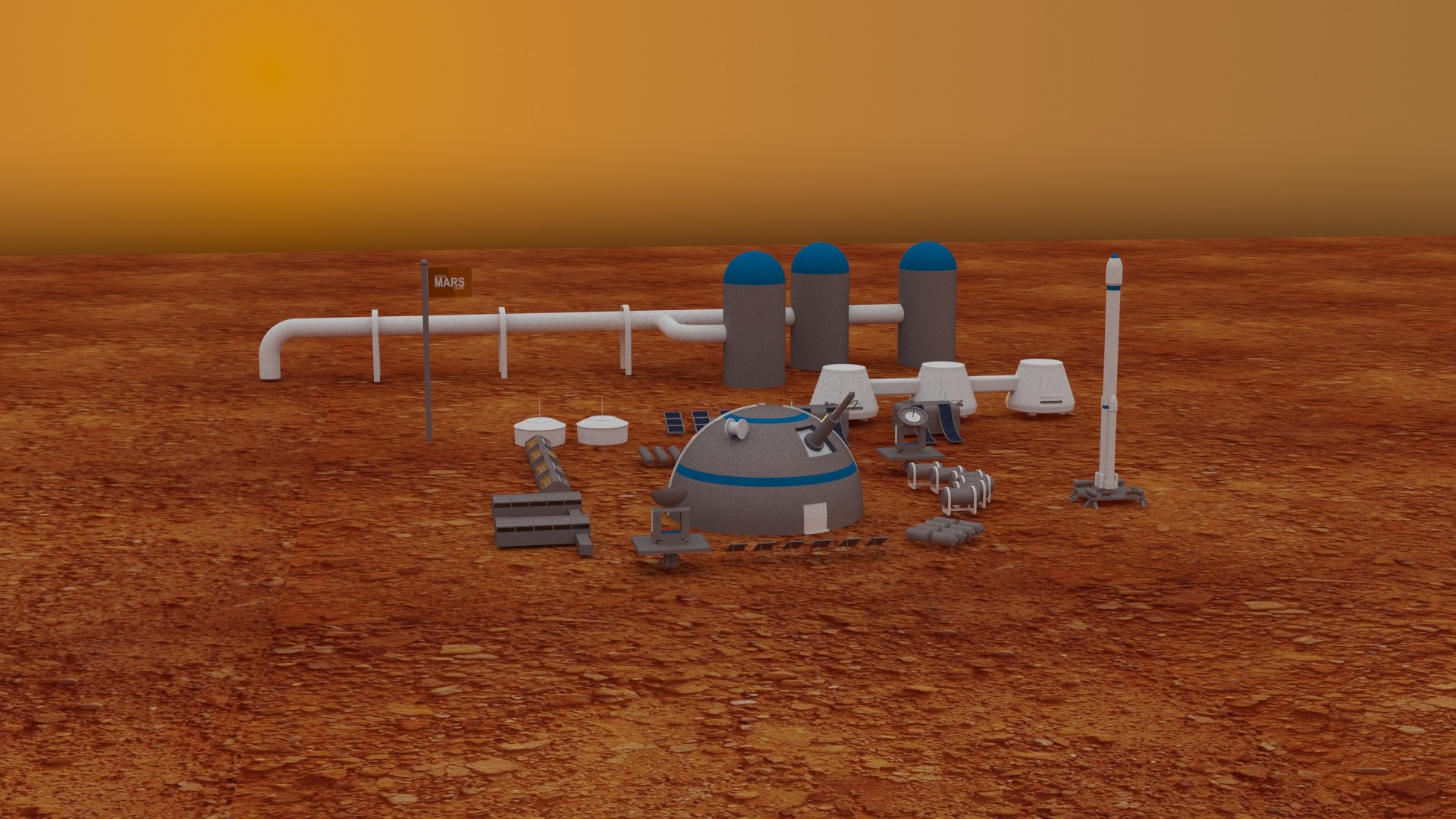 3D Mars Colony Model - TurboSquid 1255871