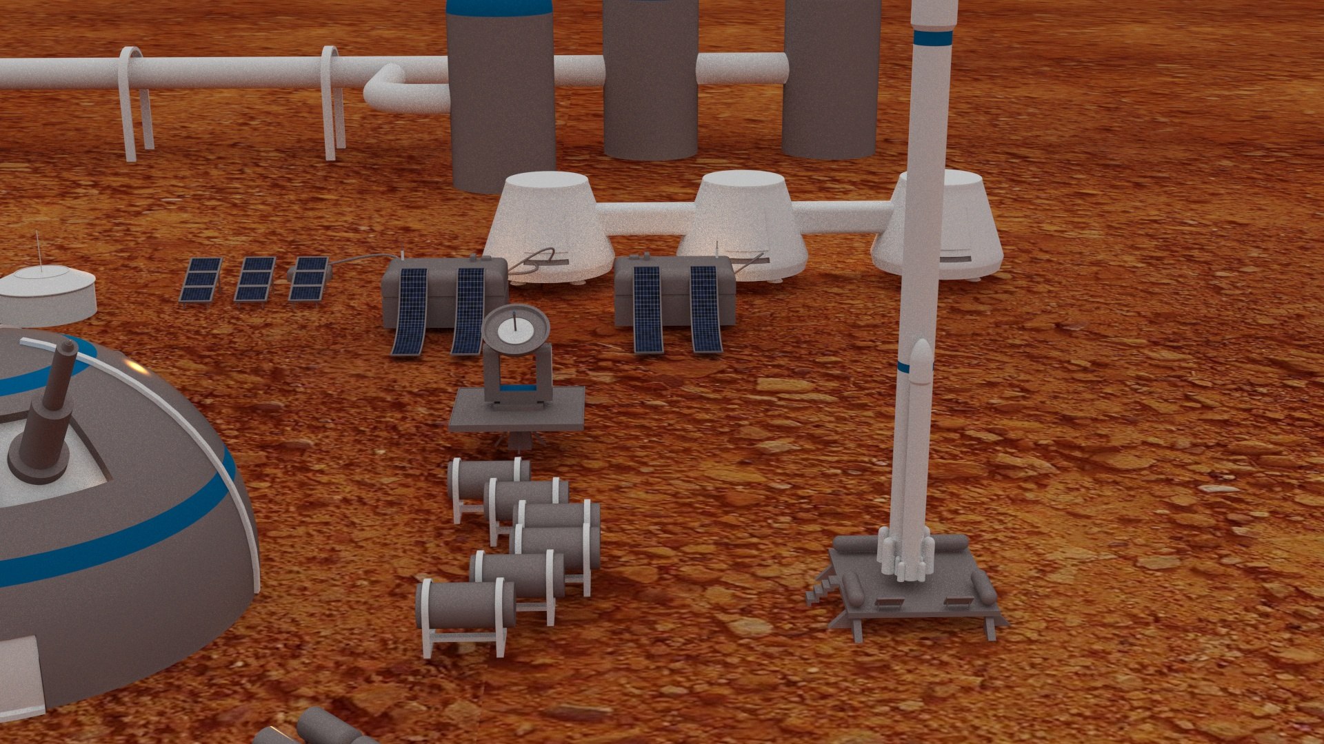 3D Mars Colony Model - TurboSquid 1255871