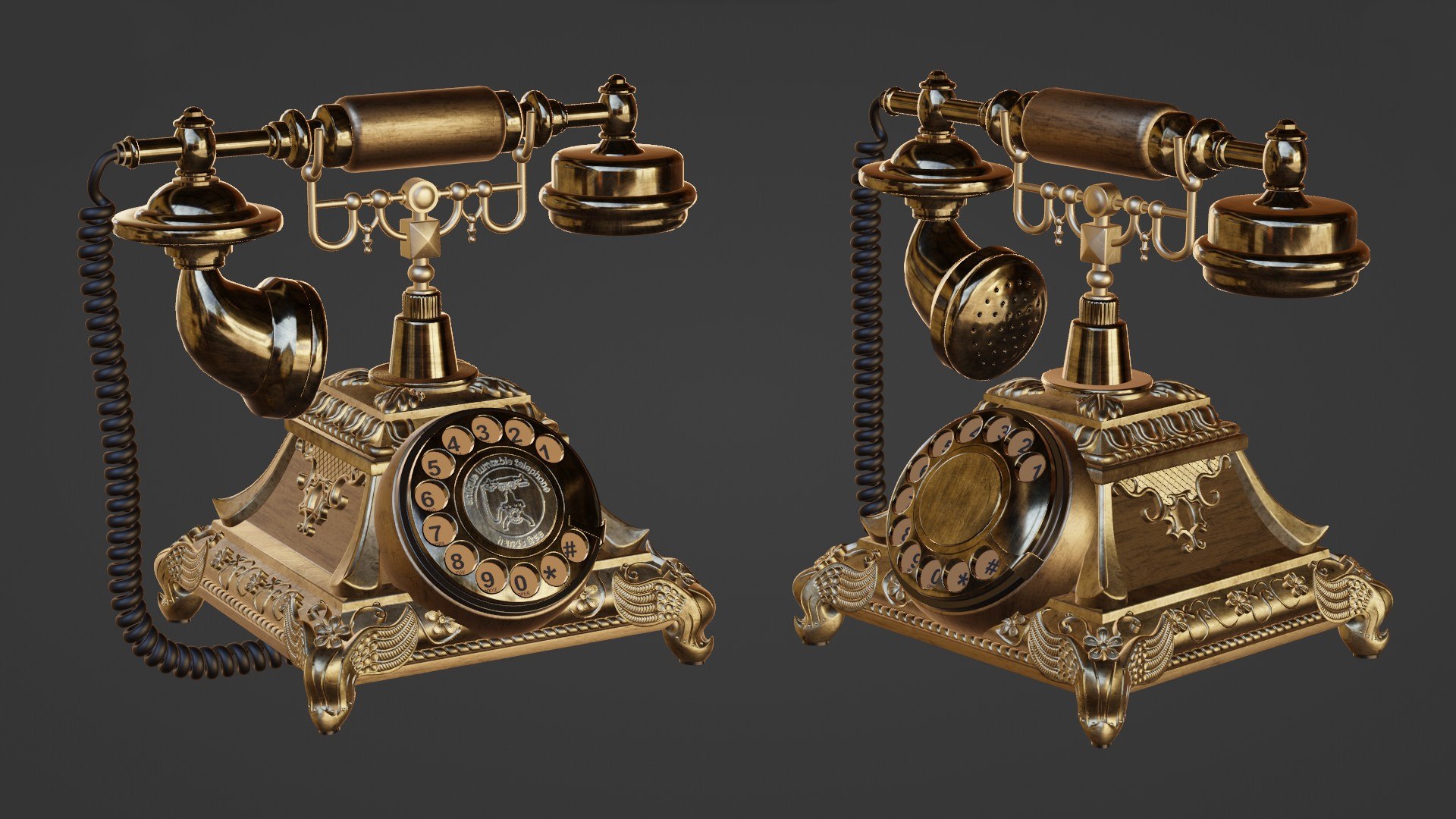 3D model Retro Rotary Phone - TurboSquid 1897506