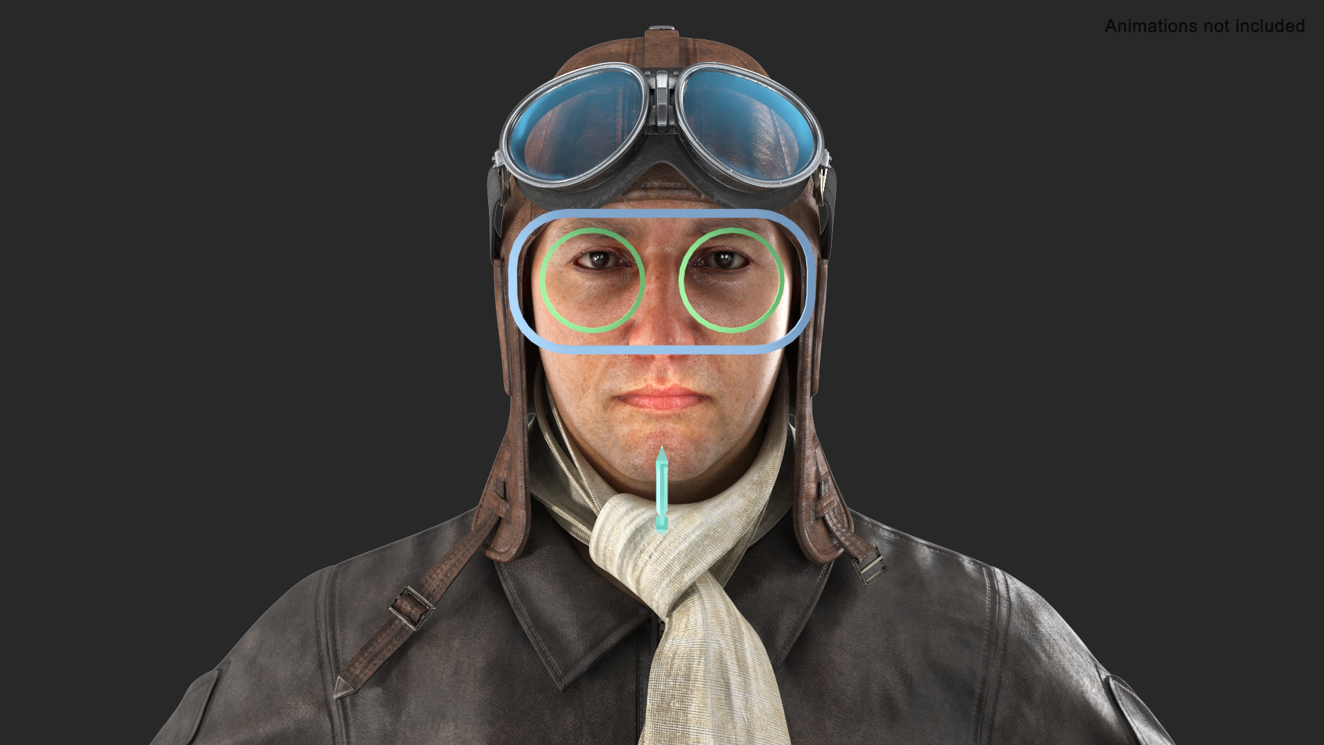 3D Vintage Pilot In Uniform Rigged - TurboSquid 2237893