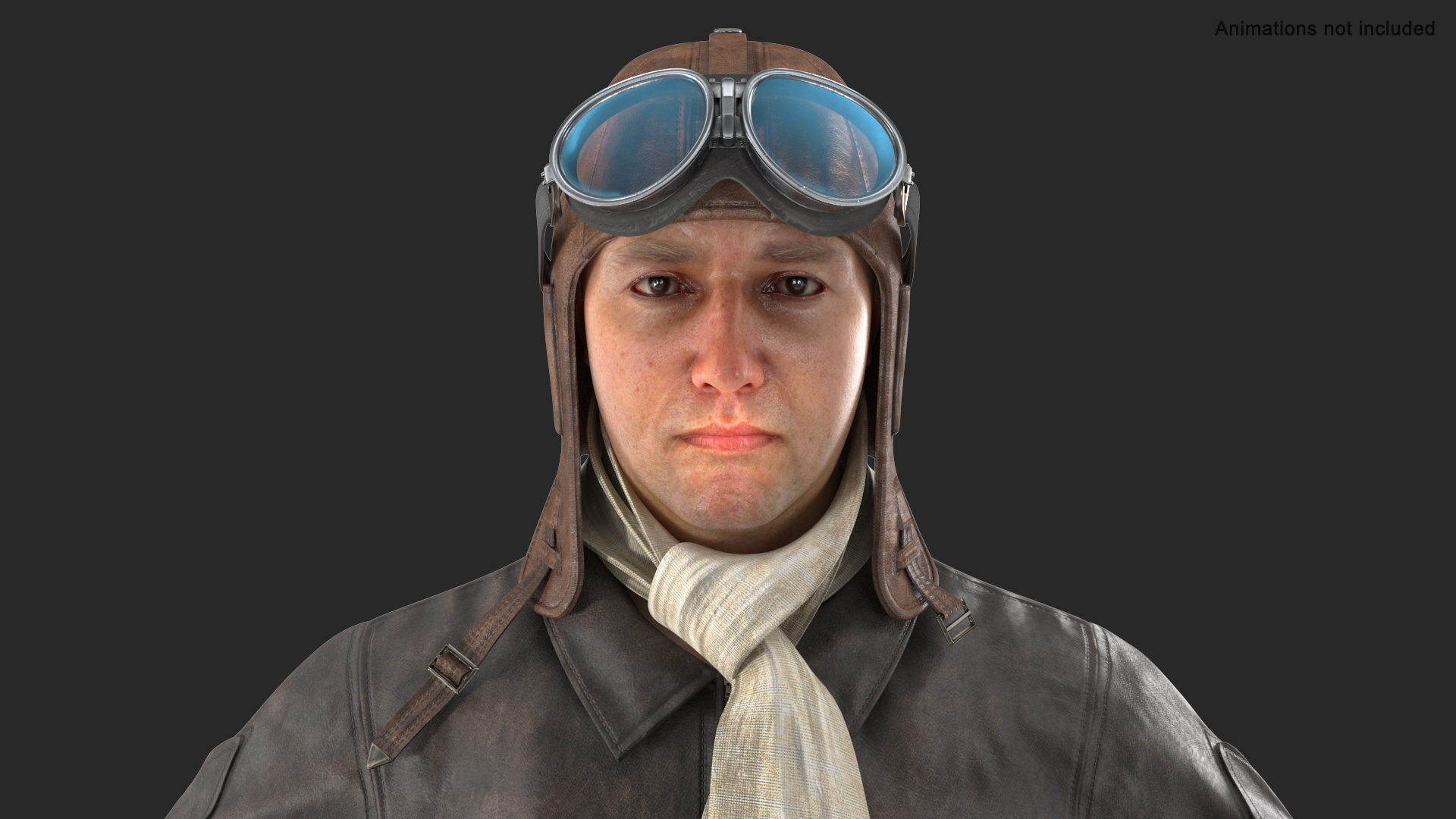 3D Vintage Pilot In Uniform Rigged - TurboSquid 2237893