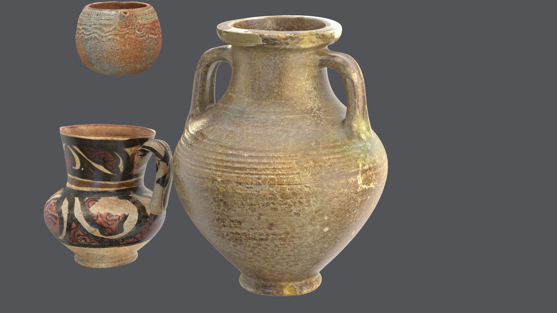 3D model ancient saudi pottery - TurboSquid 1627729