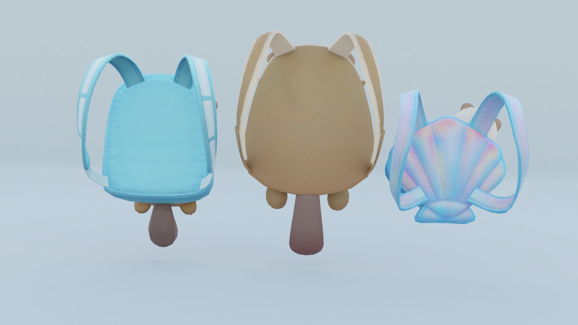 Bag 3x Sweet Raccoon Backpack Model - TurboSquid 2103690