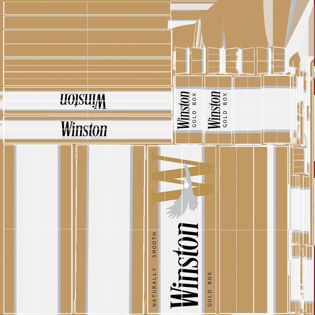 Carton Cigarettes Box Winston 3D Model - TurboSquid 1943626