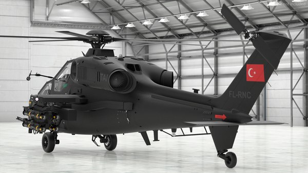 modelo 3d Helicóptero ATAK T129 negro - TurboSquid 2040258