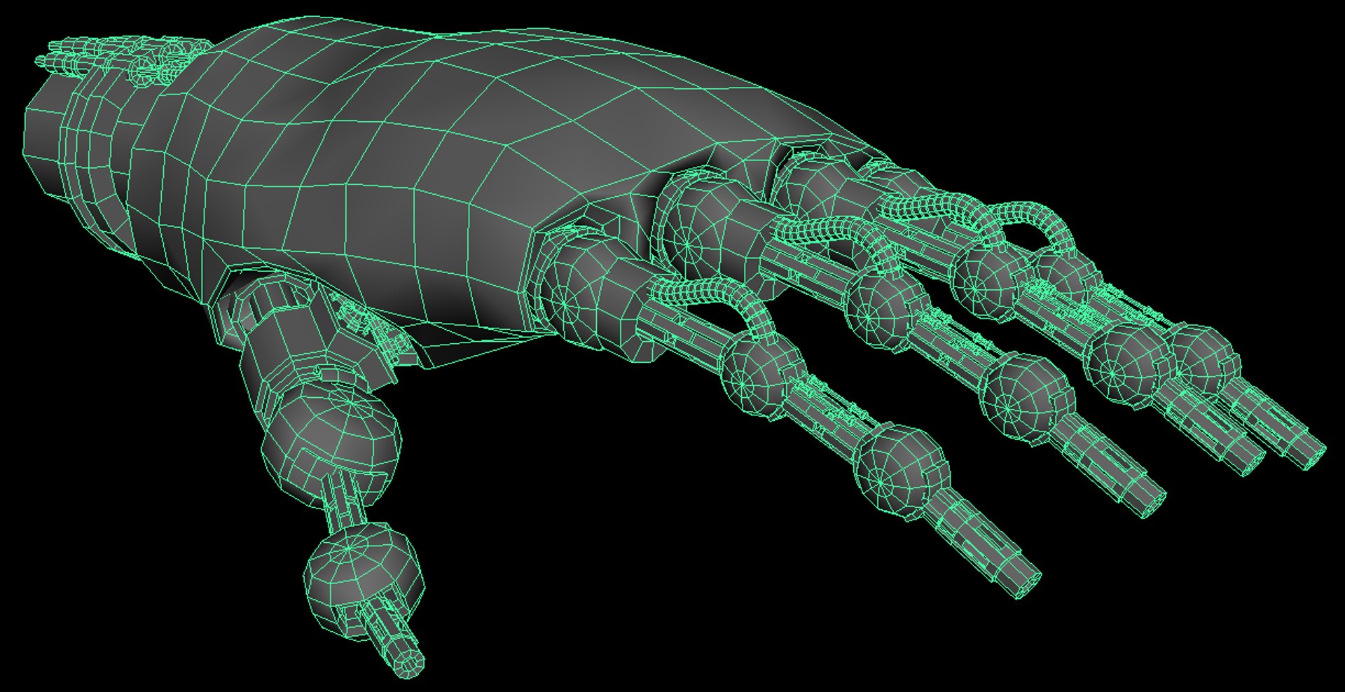 Hand Mechanical 3d Obj