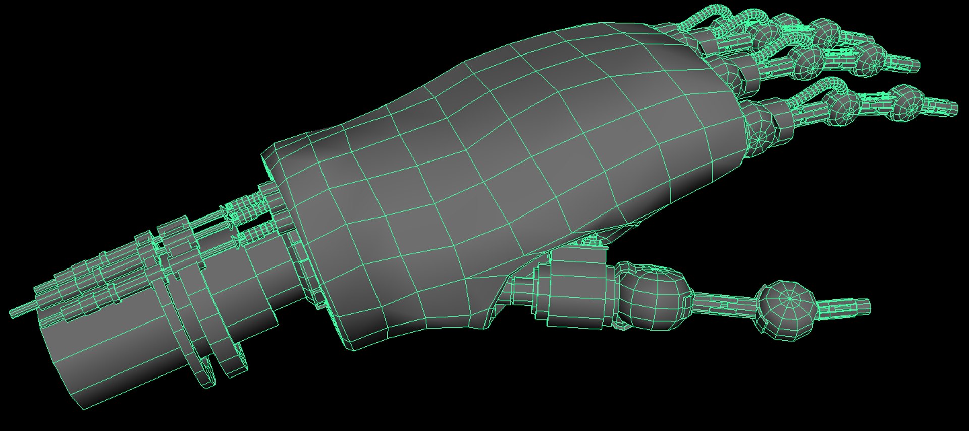 Hand Mechanical 3d Obj