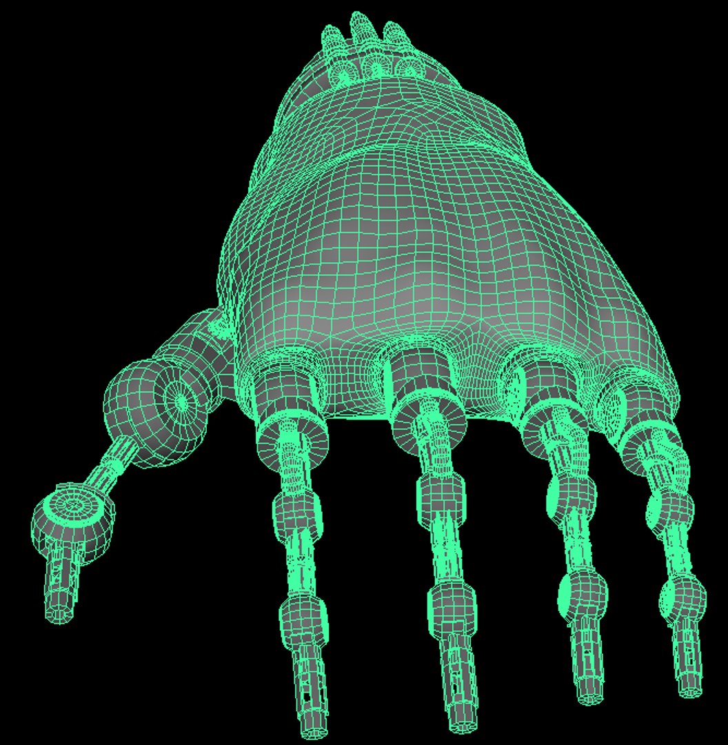 Hand Mechanical 3d Obj