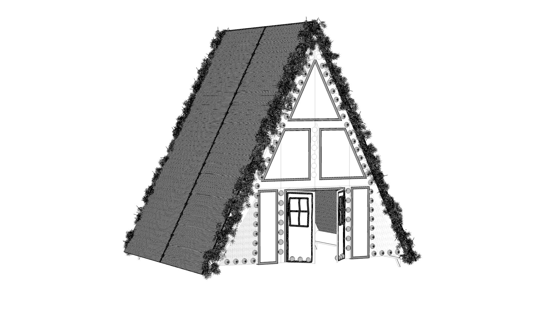 3D model Festive Gingerbread House - TurboSquid 2149306