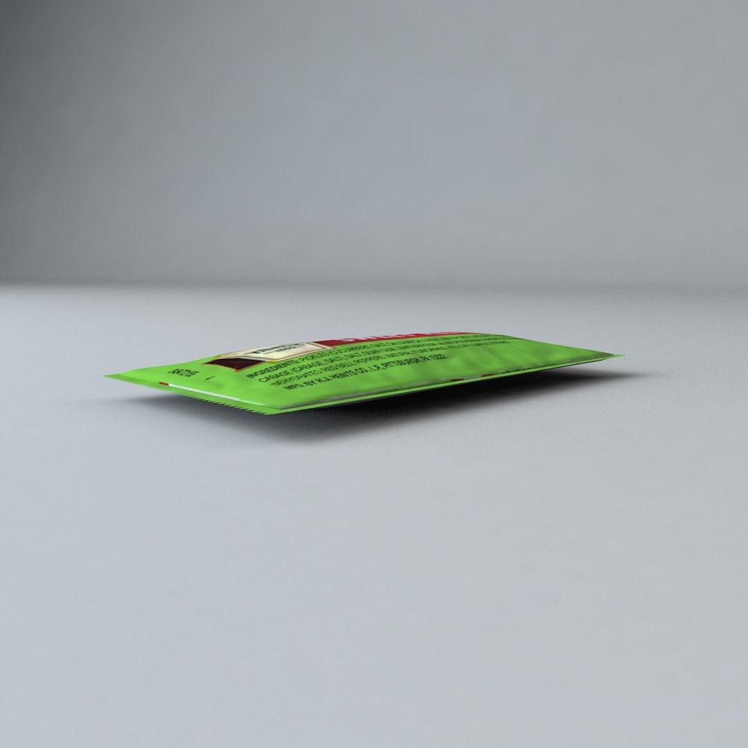 3d set heinz condiments packets model