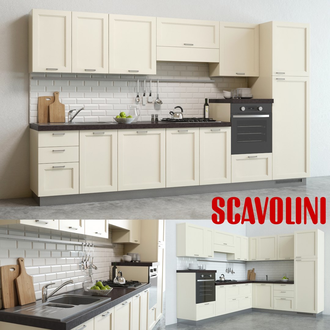 3d Scavolini Colony Kitchen 2 Model