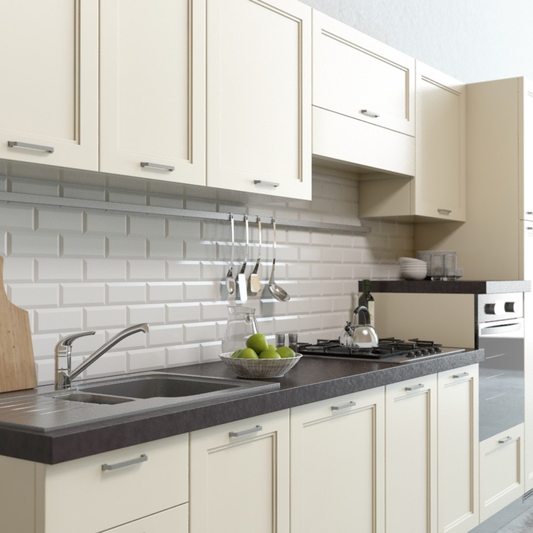 3d Scavolini Colony Kitchen 2 Model