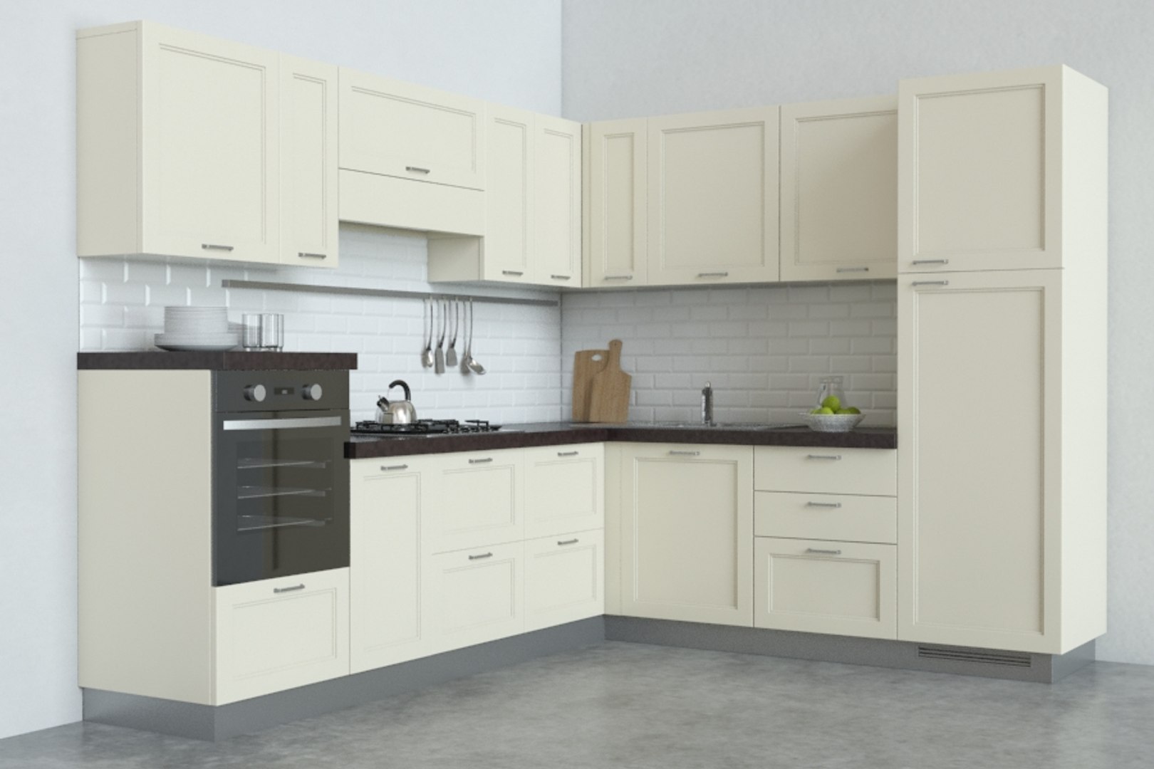 3d Scavolini Colony Kitchen 2 Model