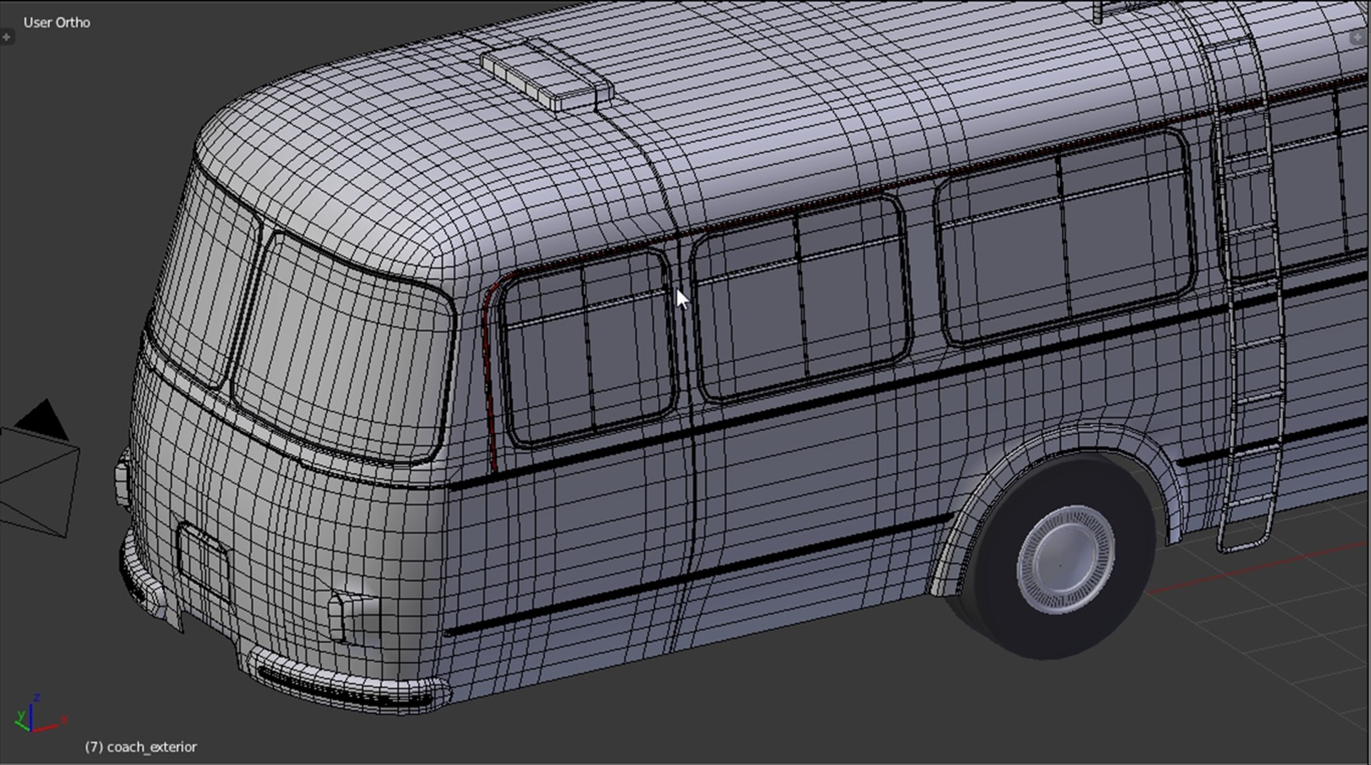 Historical Bus 3d Fbx
