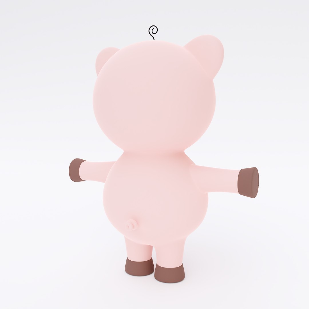 Pig Cartoon Animal 3d Model 3D Model - TurboSquid 1996754