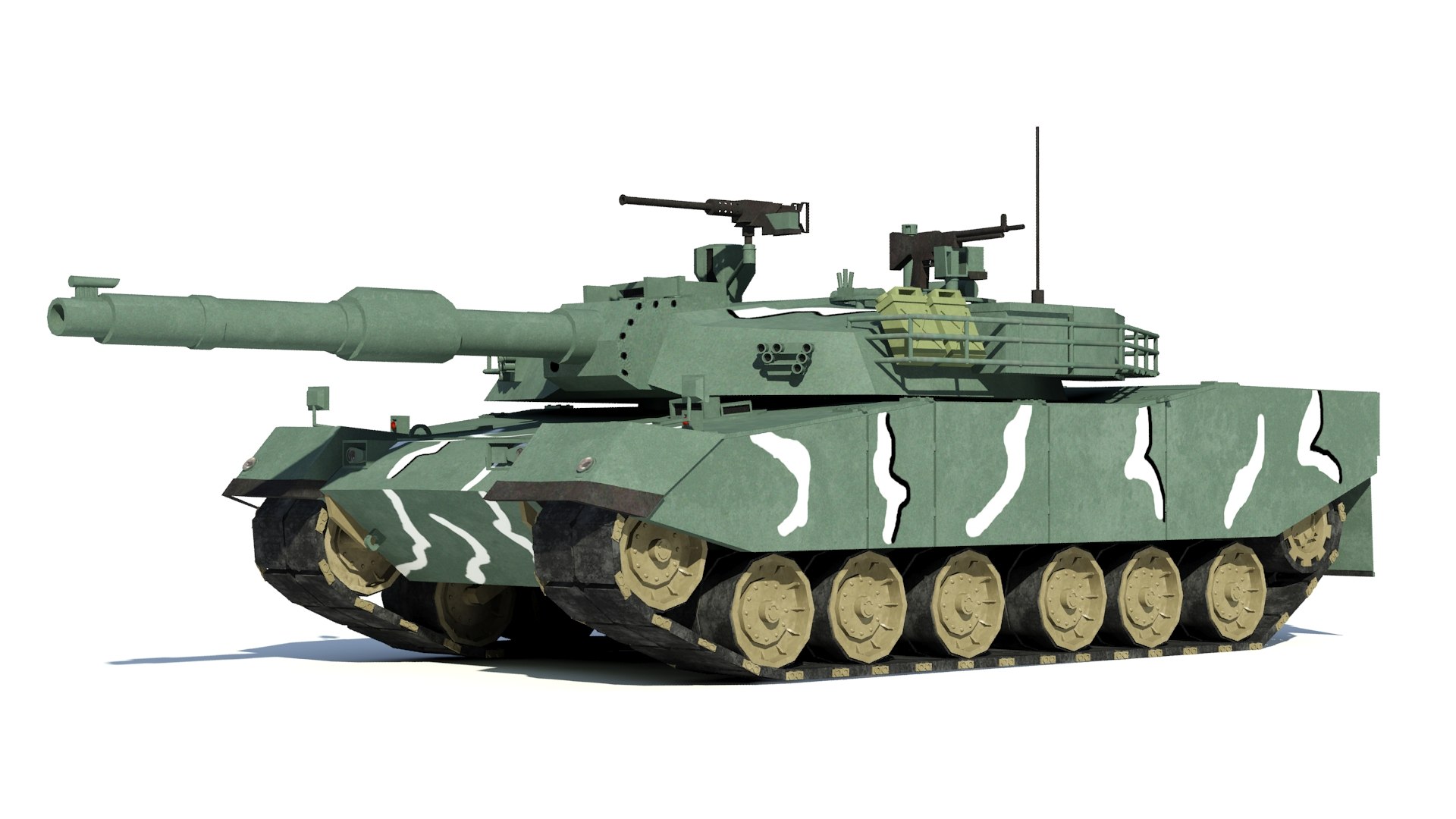 K1A1 South Korean Main Battle Tank Model - TurboSquid 2382653