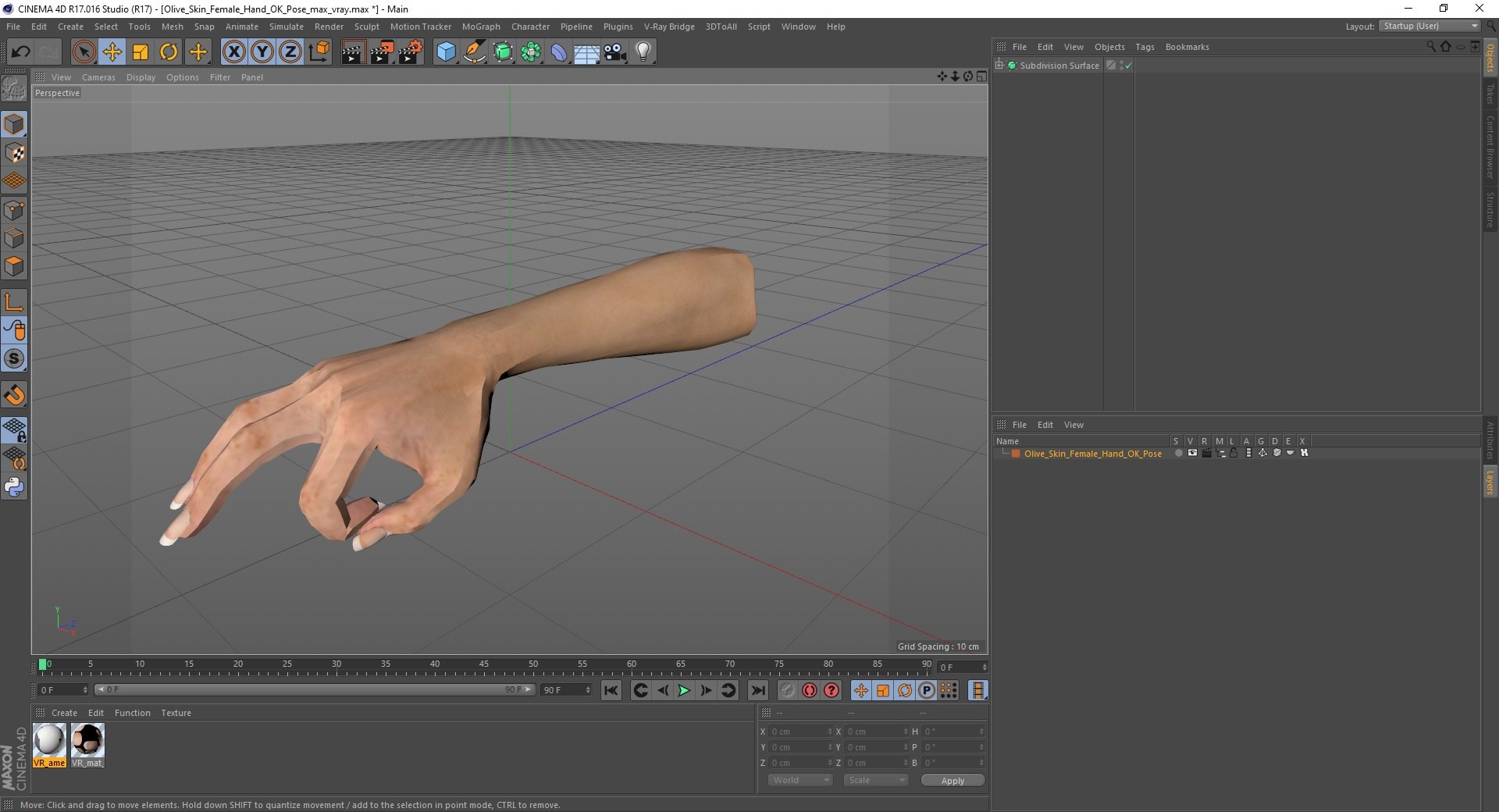 3D Olive Skin Female Hand OK Pose - TurboSquid 2193847