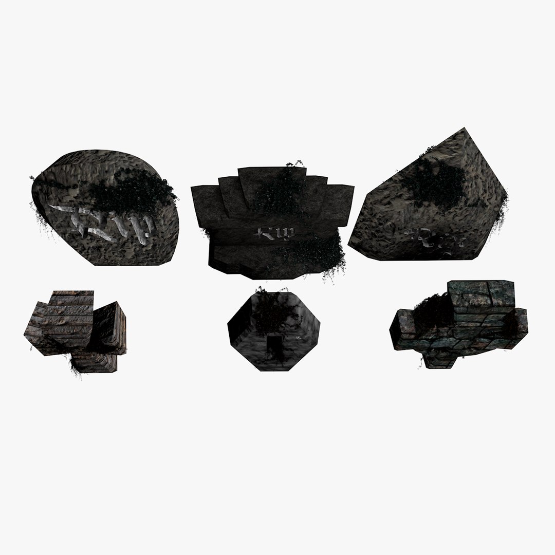 Gravestones Model - TurboSquid 1627831
