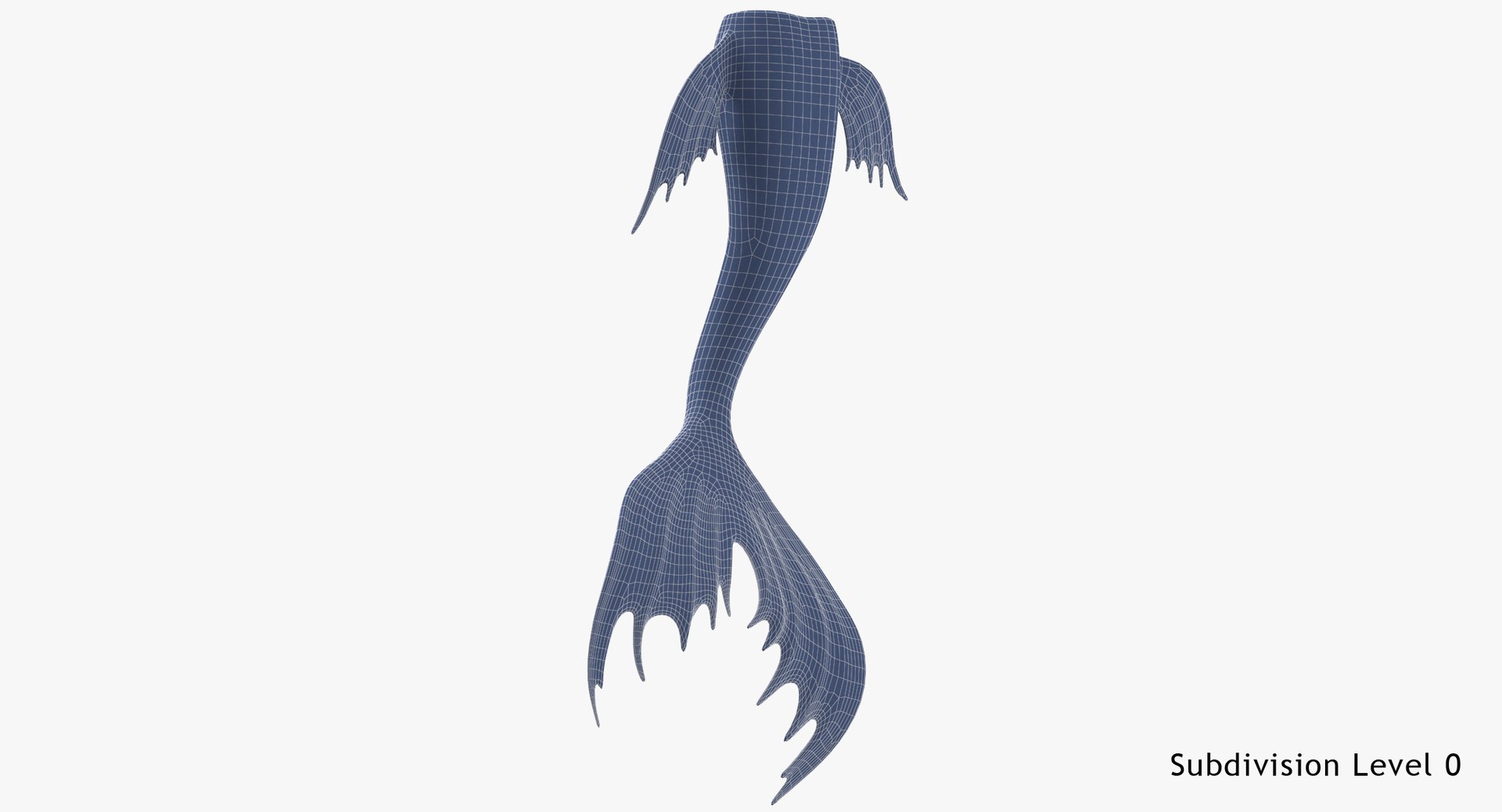 Mermaid tail 03 straight 3D model - TurboSquid 1251463