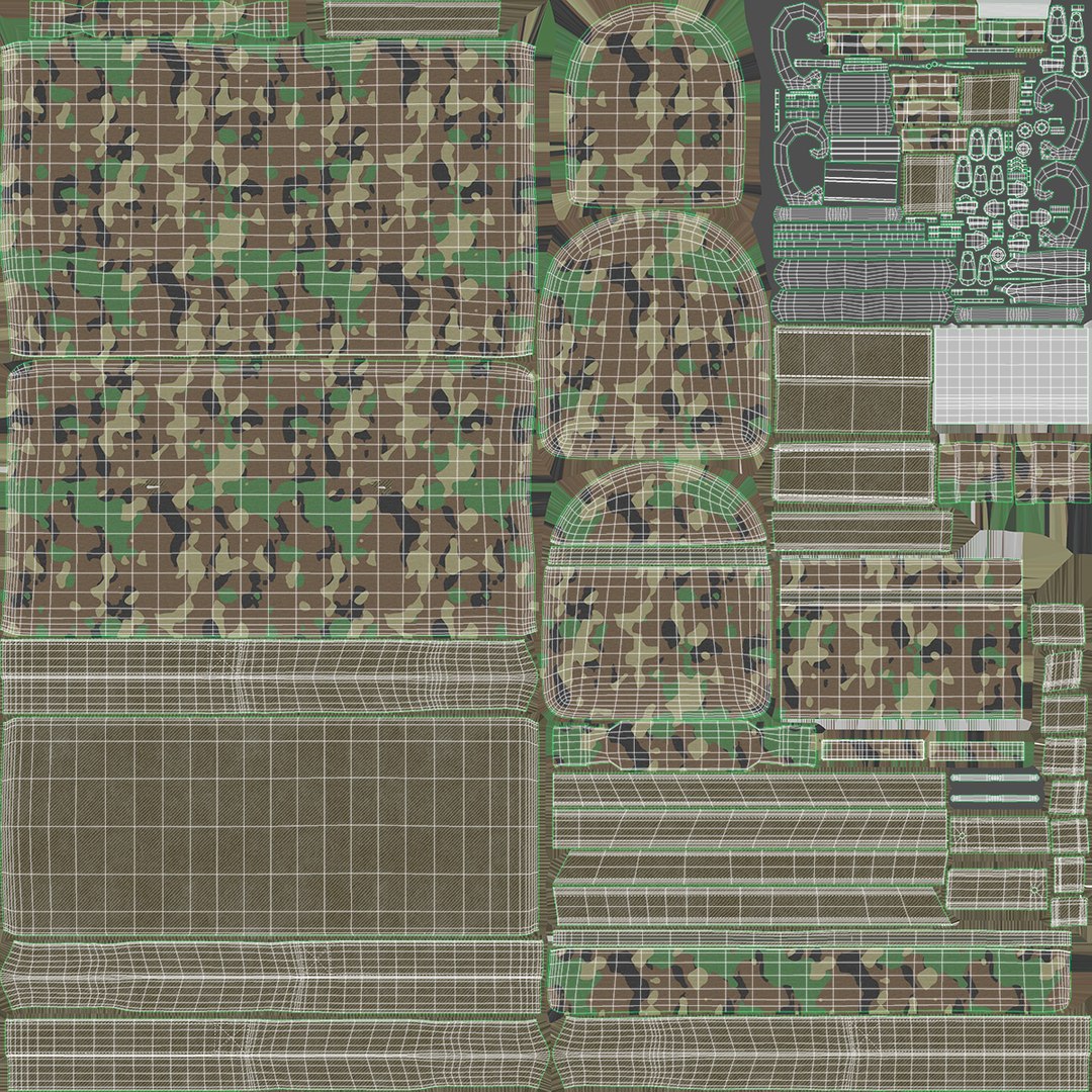 Army Bag 8K PBR Textures 3D Model - TurboSquid 2098265