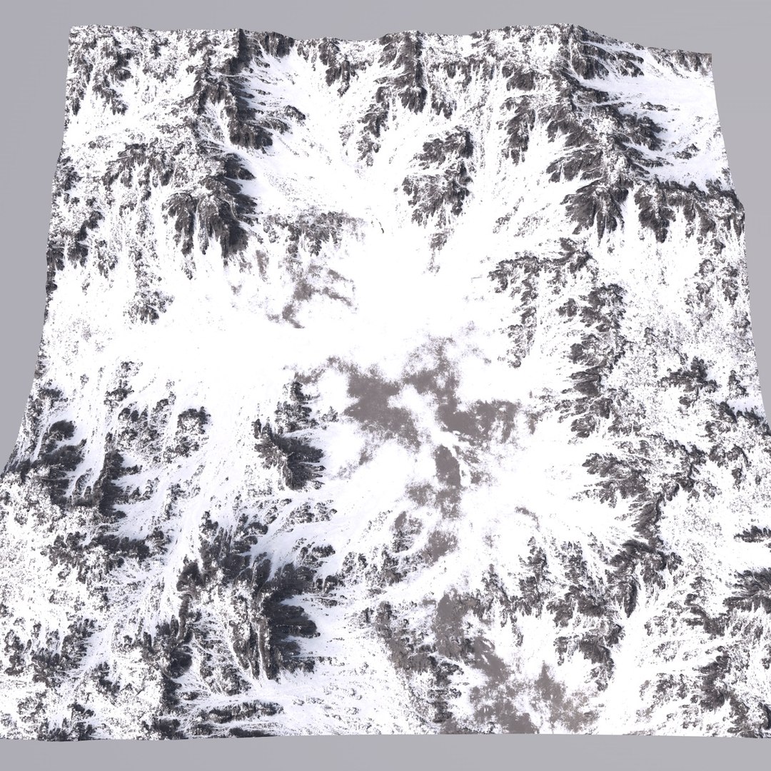 Snowy Terrain 3D - TurboSquid 1295230