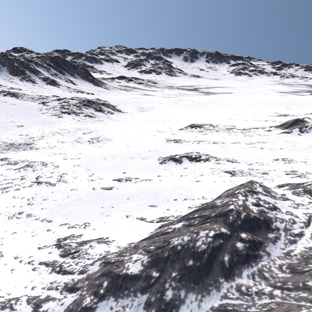 Snowy Terrain 3D - TurboSquid 1295230