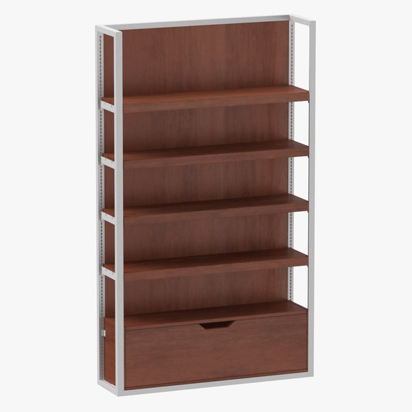 3D Wooden Shelving System 72 Shelf and Drawer(1) - TurboSquid 1978283