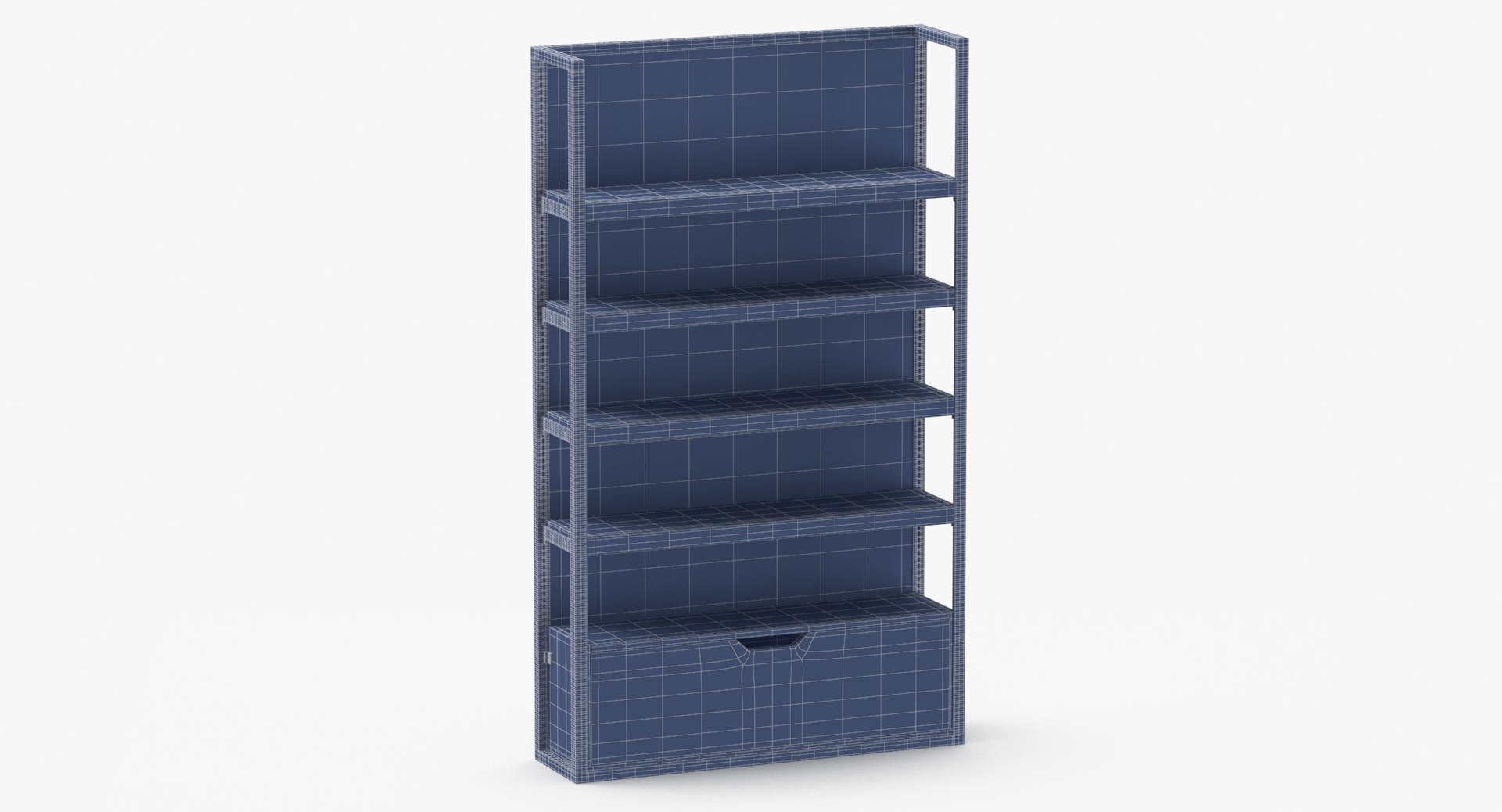 3D Wooden Shelving System 72 Shelf And Drawer(1) - TurboSquid 1978283