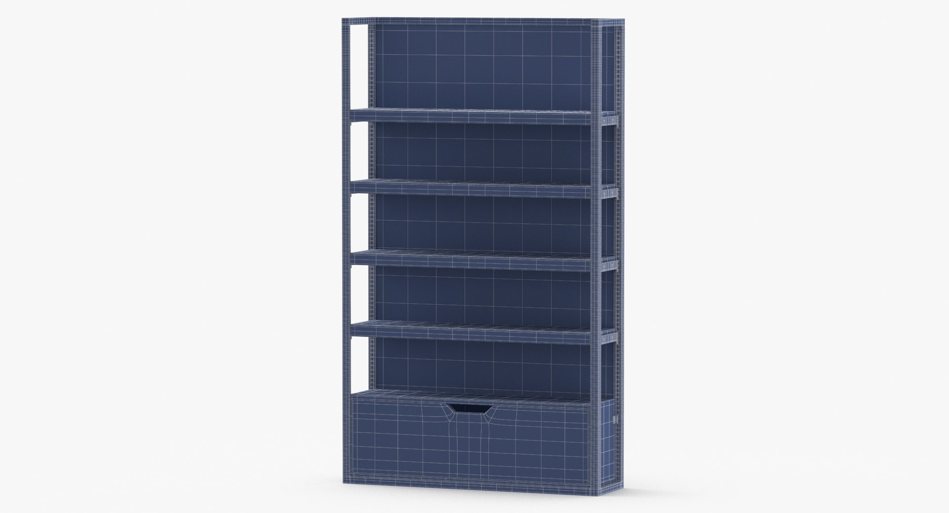 3D Wooden Shelving System 72 Shelf And Drawer(1) - TurboSquid 1978283