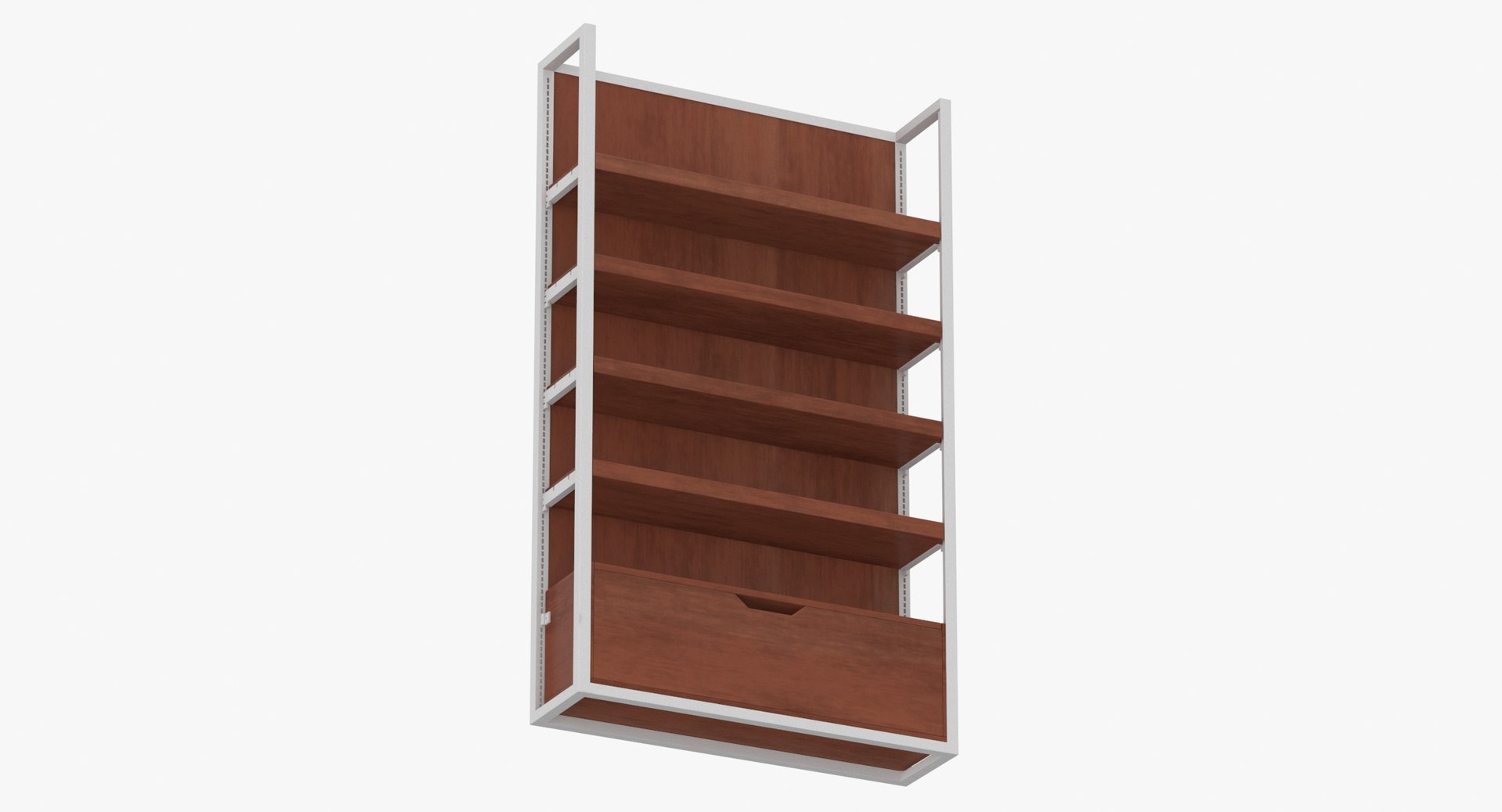3D Wooden Shelving System 72 Shelf And Drawer(1) - TurboSquid 1978283