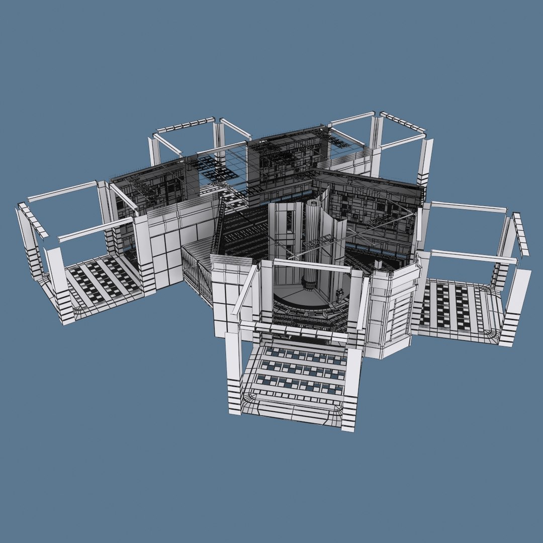 sci-fi station 1 3d model