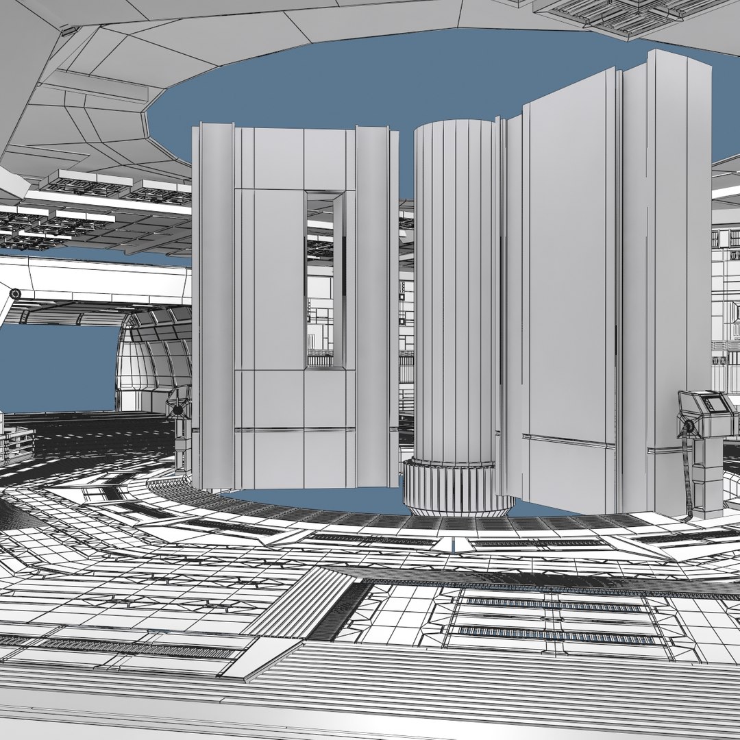Sci-fi Station 1 3d Model