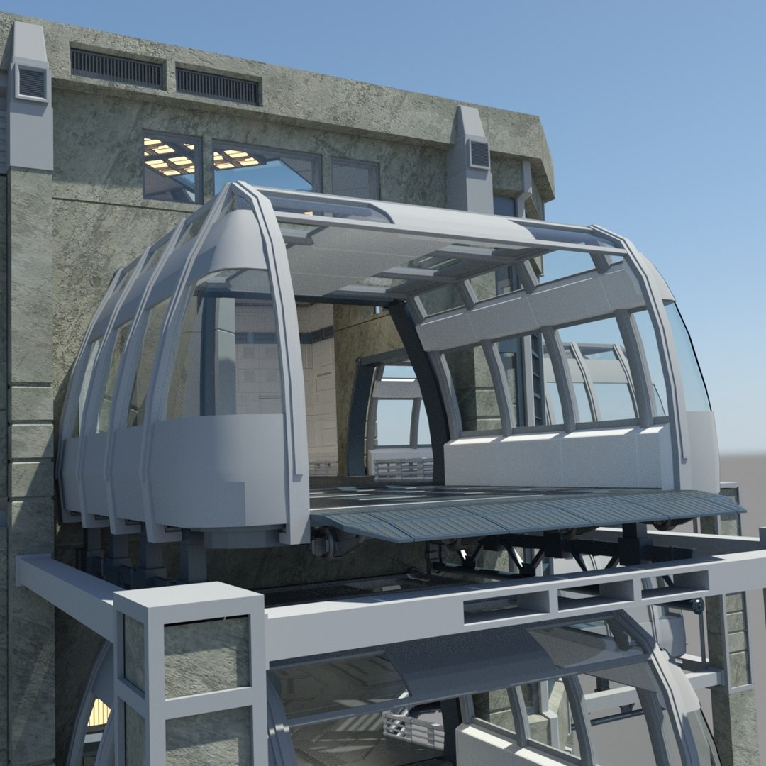 Sci-fi Station 1 3d Model