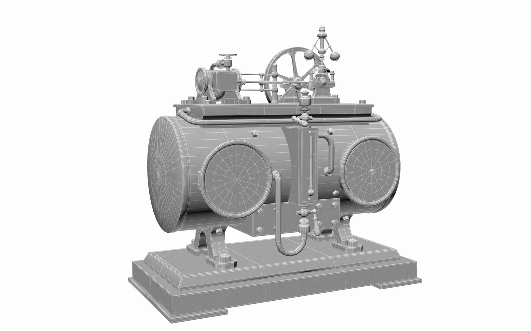 3D French Horizontal Boiler Clock - TurboSquid 1282340