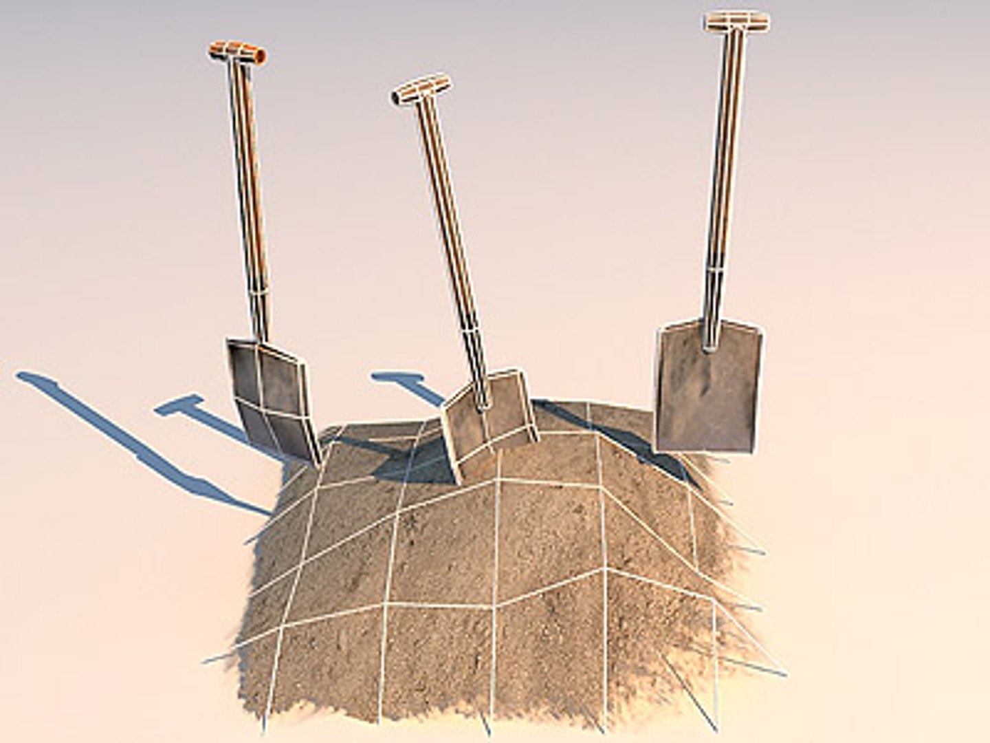shovel level 3d model