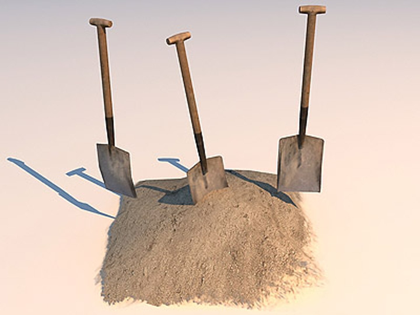 shovel level 3d model
