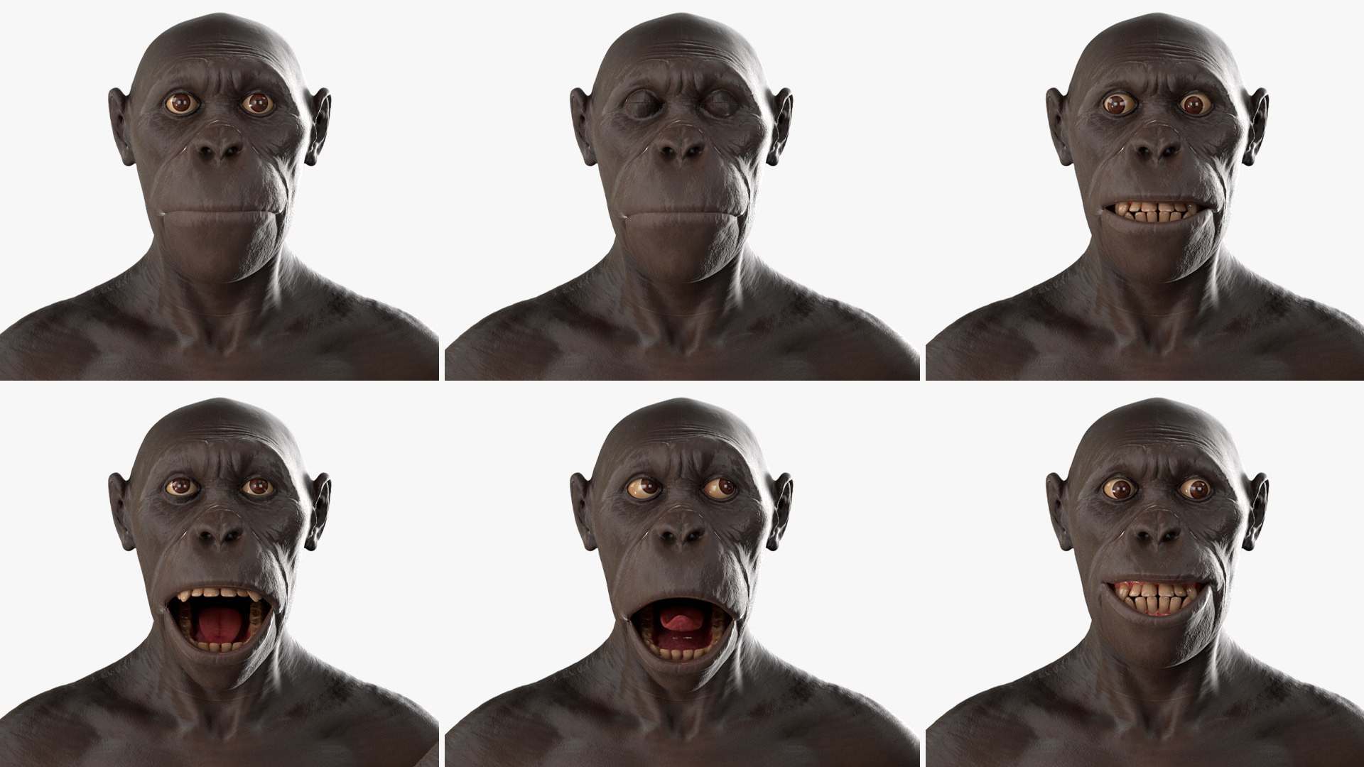 Prehistoric Human Ancestor Female Sculpture Rigged 3D Model ...