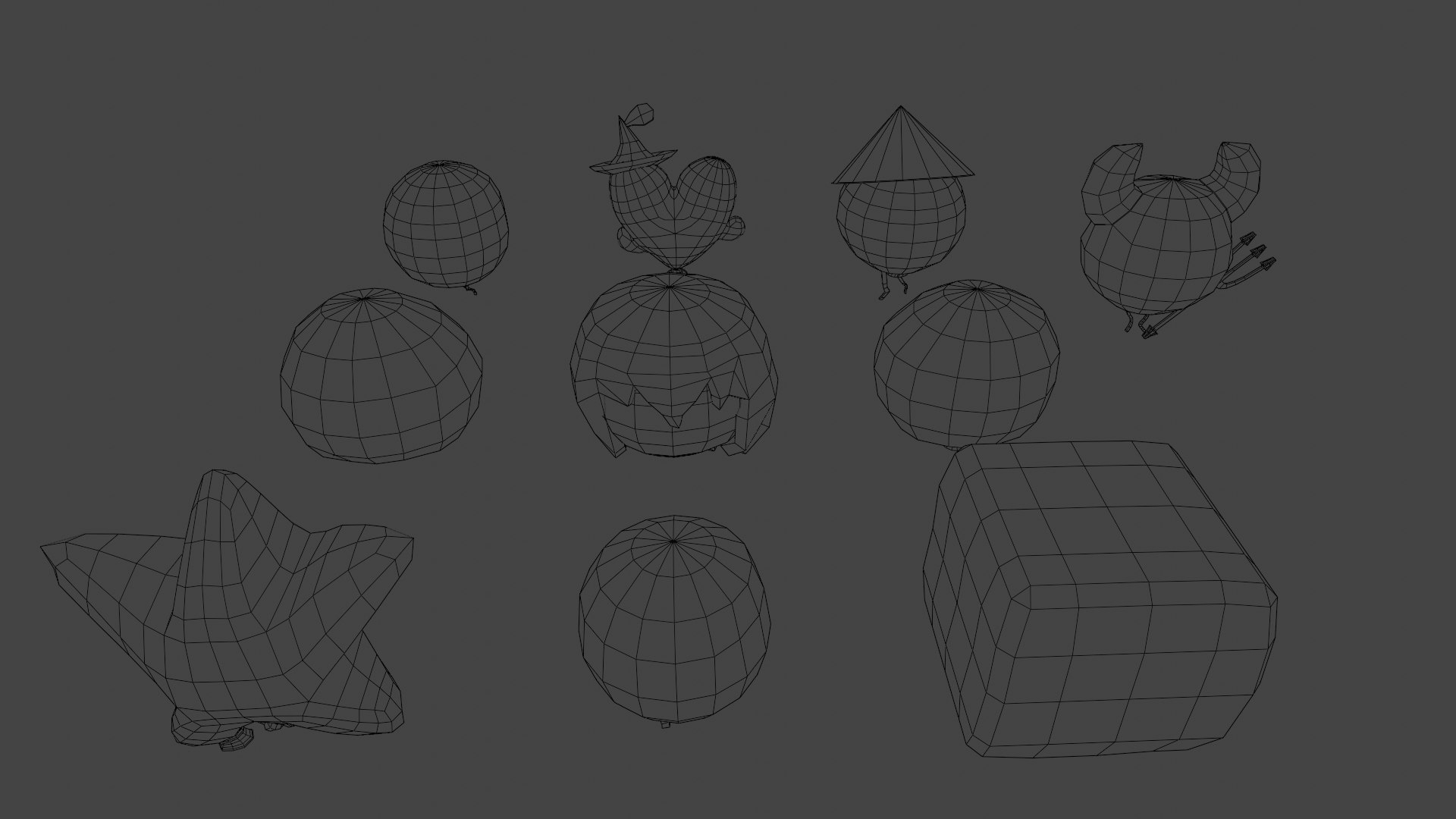 3D Funny Characters Balloon Pack Cartoon Style - TurboSquid 1952981