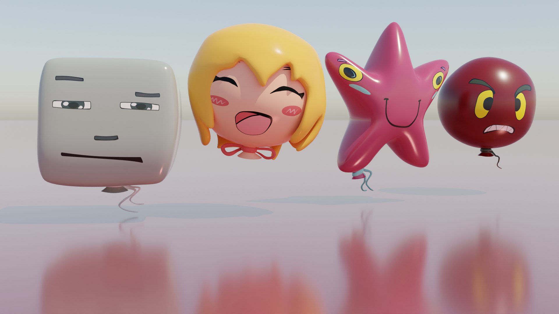 3D Funny Characters Balloon Pack Cartoon Style - TurboSquid 1952981