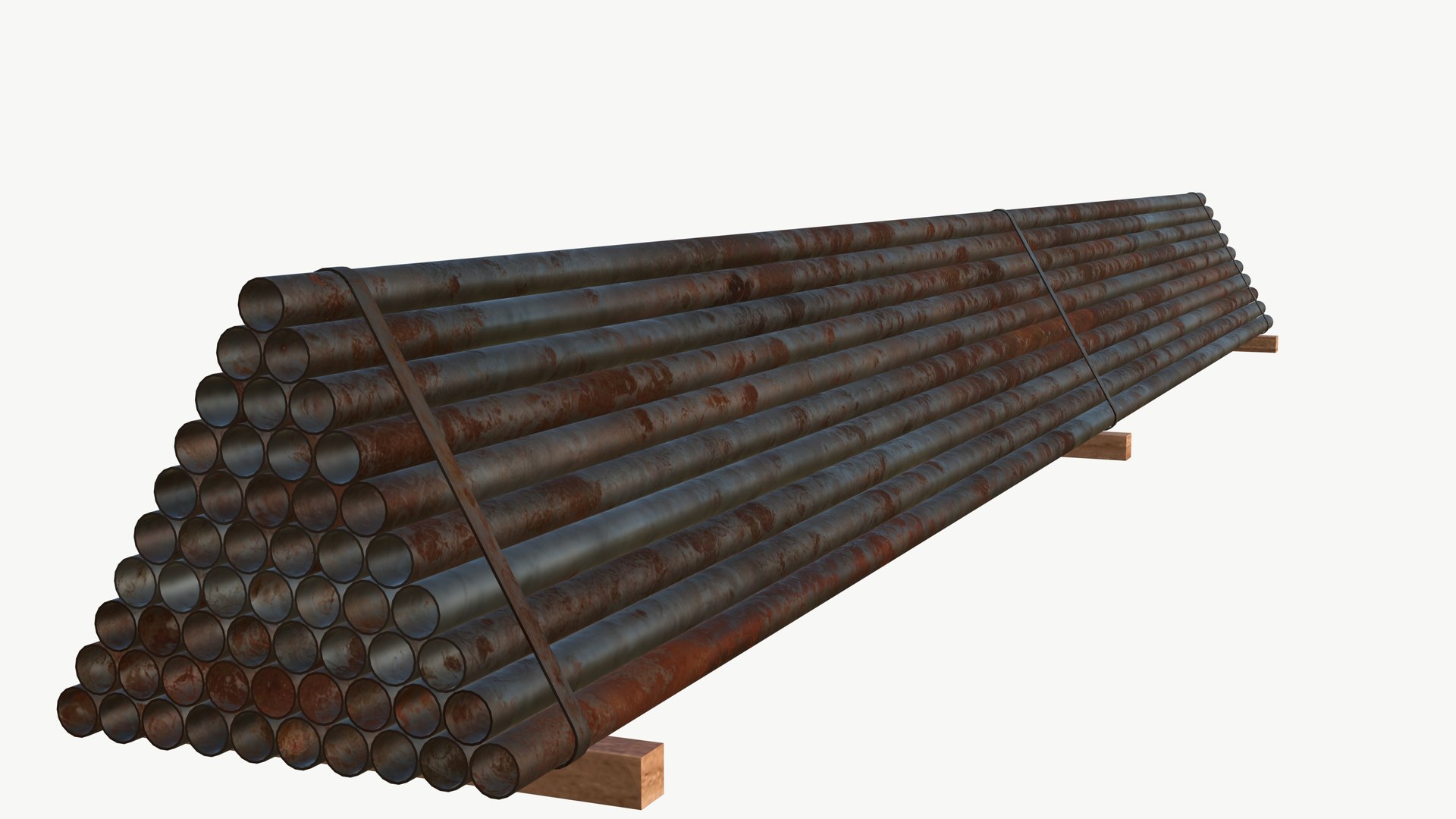 Steel Pipe Old 3D model - TurboSquid 2141403