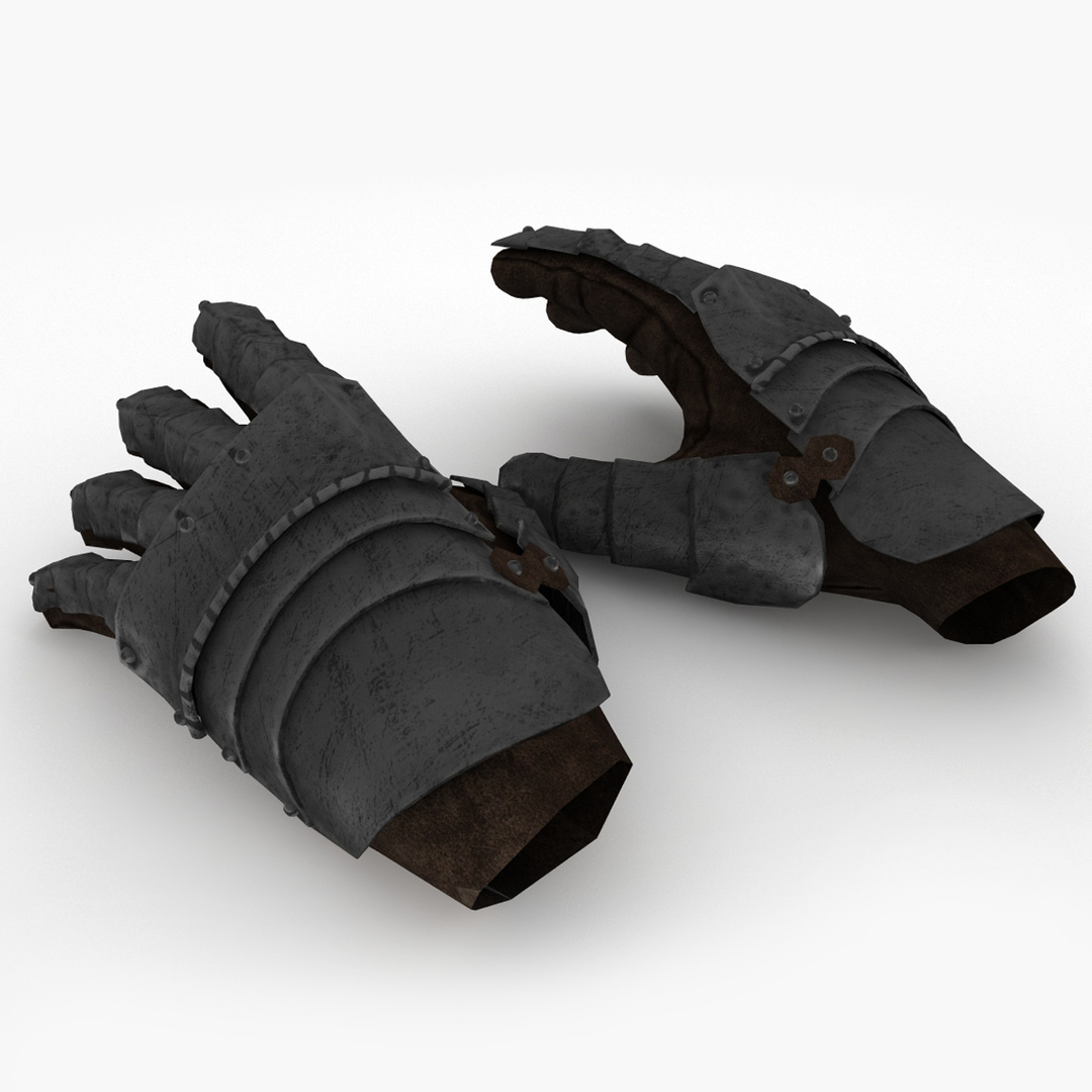 medieval gauntlet v3 3d model