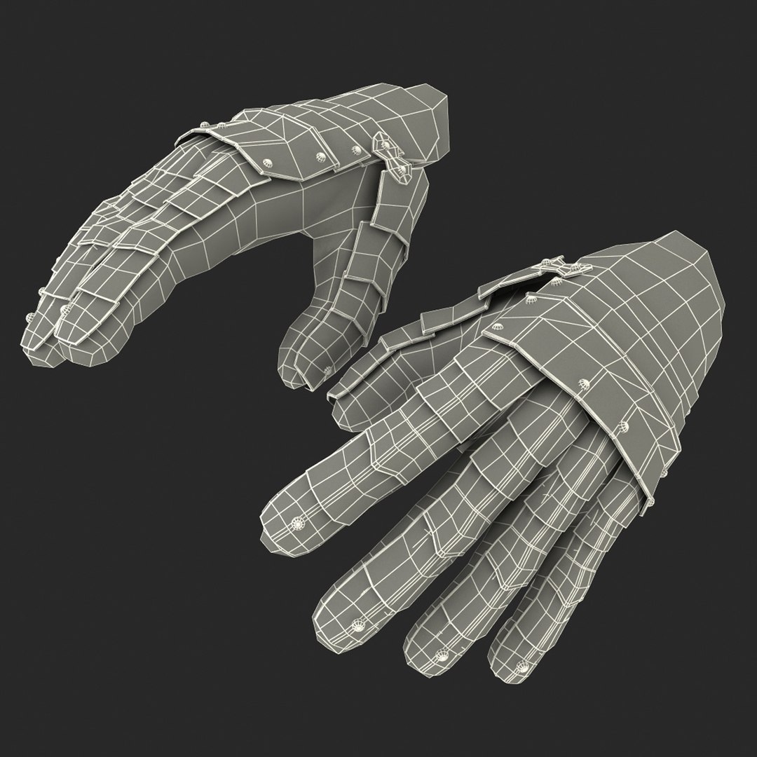 Medieval Gauntlet V3 3d Model