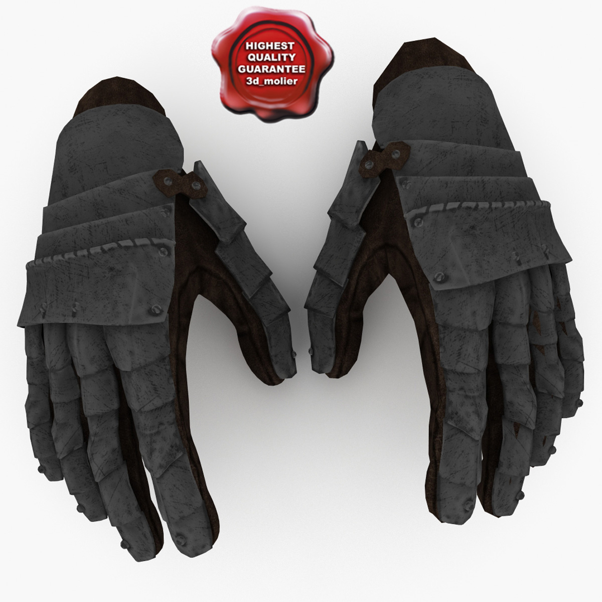 medieval gauntlet v3 3d model