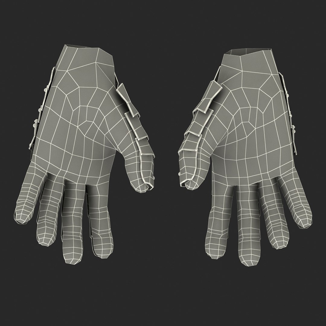 Medieval Gauntlet V3 3d Model