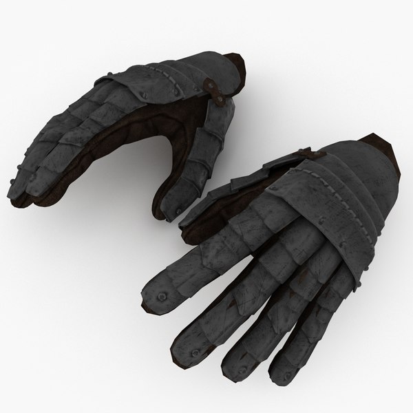 medieval gauntlet v3 3d model