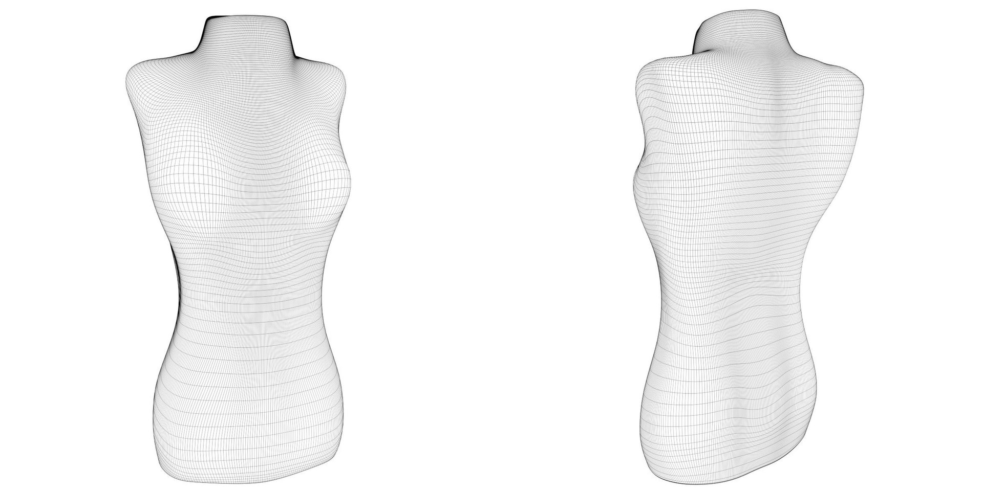 3D Female Half Body Dummy - TurboSquid 1392665