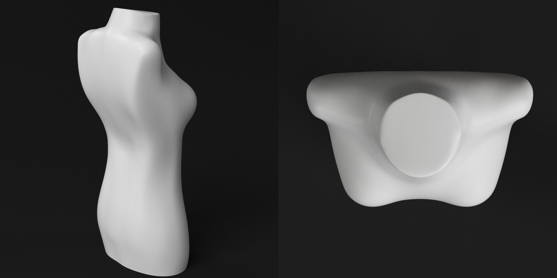 3D Female Half Body Dummy - TurboSquid 1392665