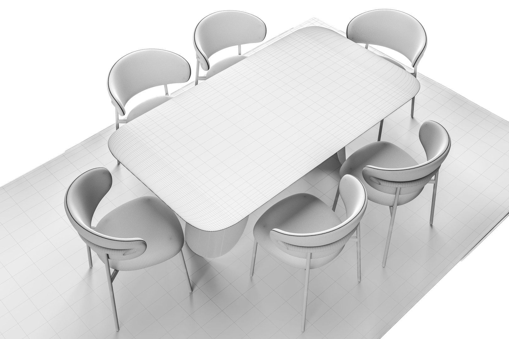 Dining set model - TurboSquid 1883252